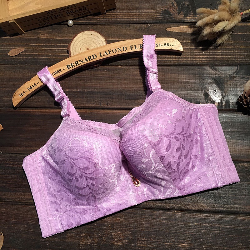 Women's Plus Size Full Cup Bra Lace EF Big Cup Wired Sexy Bra Push Up ...