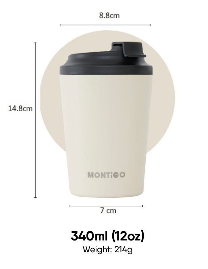 IPC x MONTiGO Sense Coffee Cup | Lightweight Reusable Stainless Steel ...