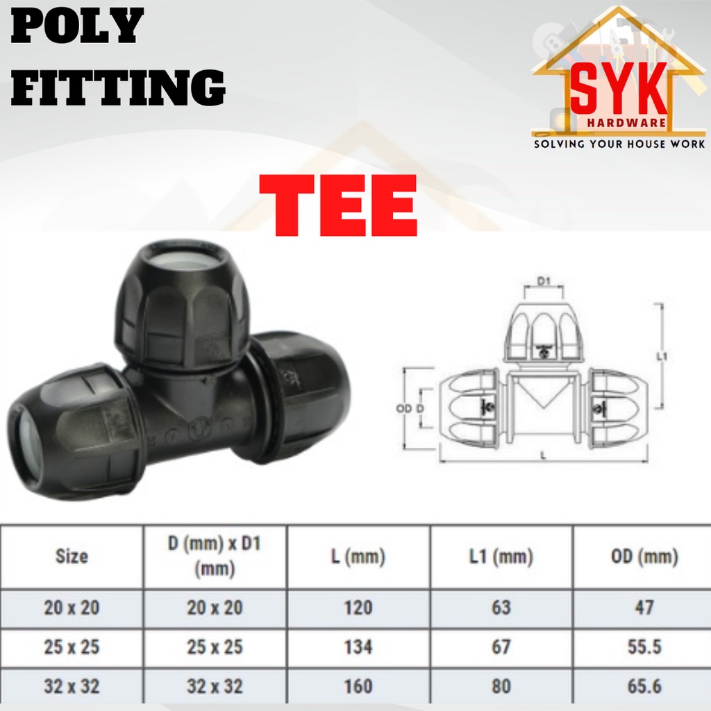 SYK Poly Fitting Poly Pipe Connector HDPE Poly Fitting Smart Coupler ...