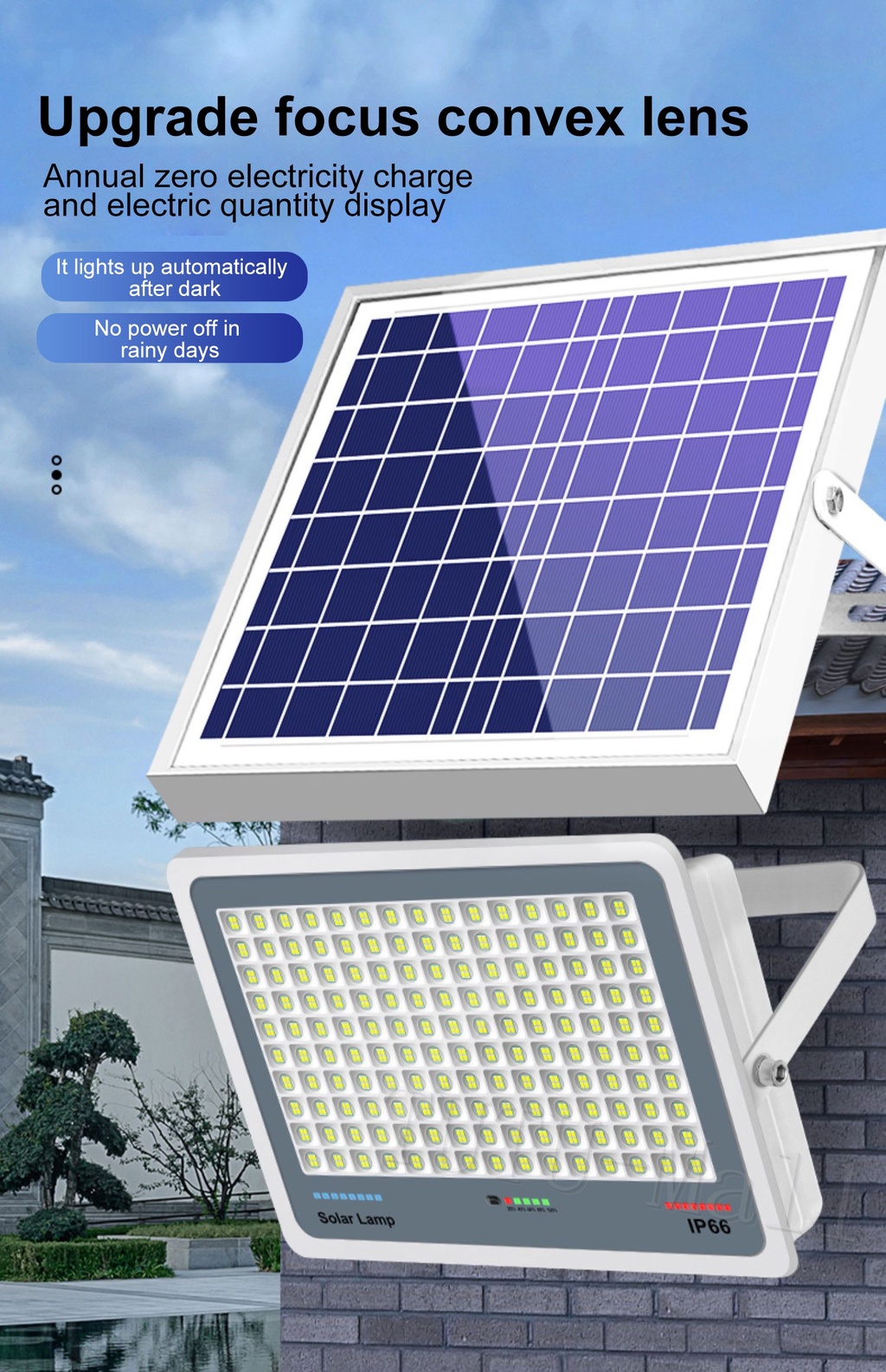 10Year Warranty Lampu Solar 2500W Solar Light Outdoor Lighting ...