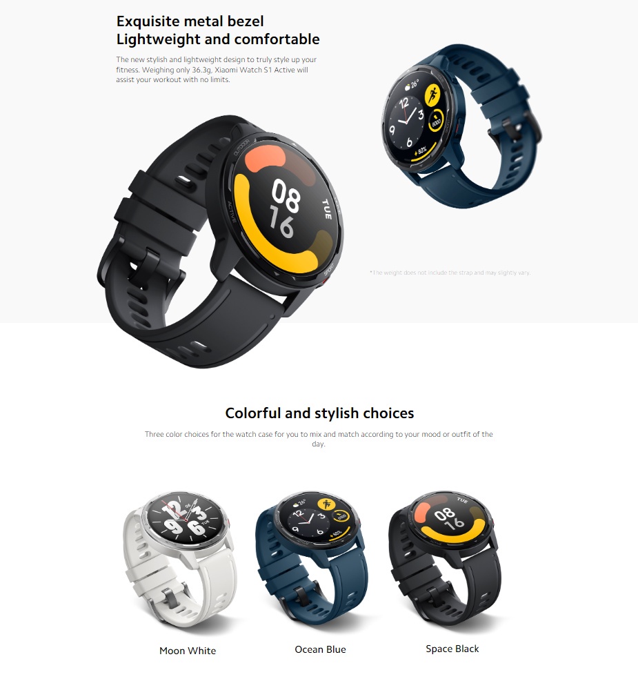 Xiaomi Mi Watch S1 / Mi Watch S1 Active - 1.43" AMOLED Display Sapphire ...