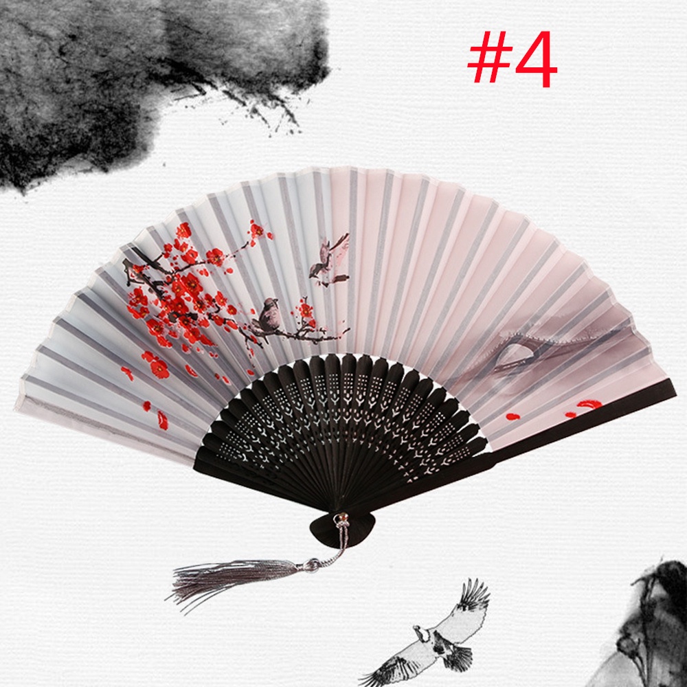 Folding fan bamboo ancient fan Hanfu Chinese style small fan | Shopee ...