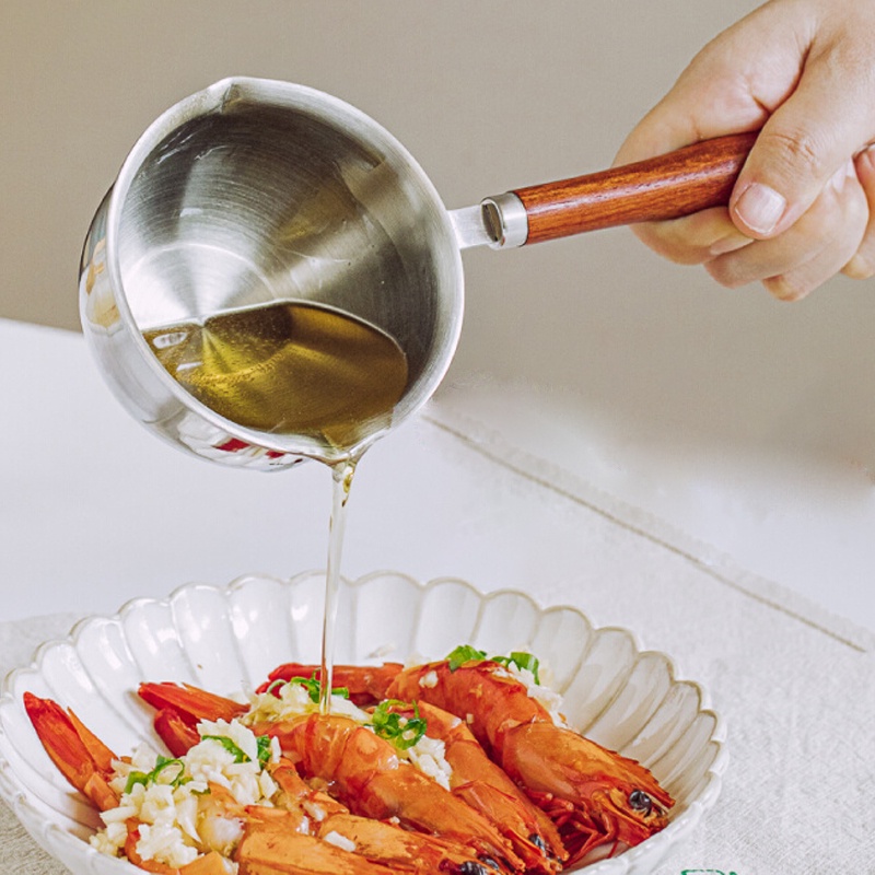 Stainless Steel Pan 304 Oil Sprayer Small stainless steel saucepan for ...