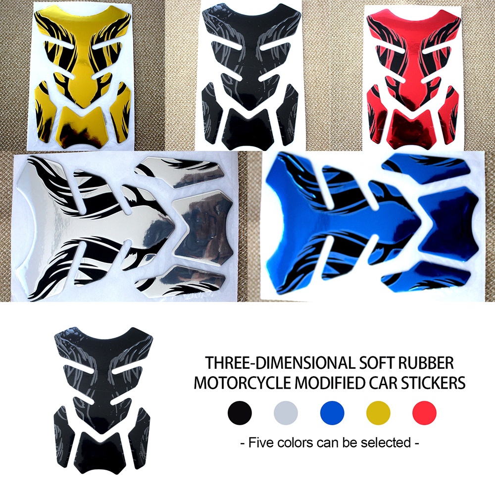 Fishbone 3D Rubber Tank Pad Stickers Honda Oil Gas Protector Cover ...