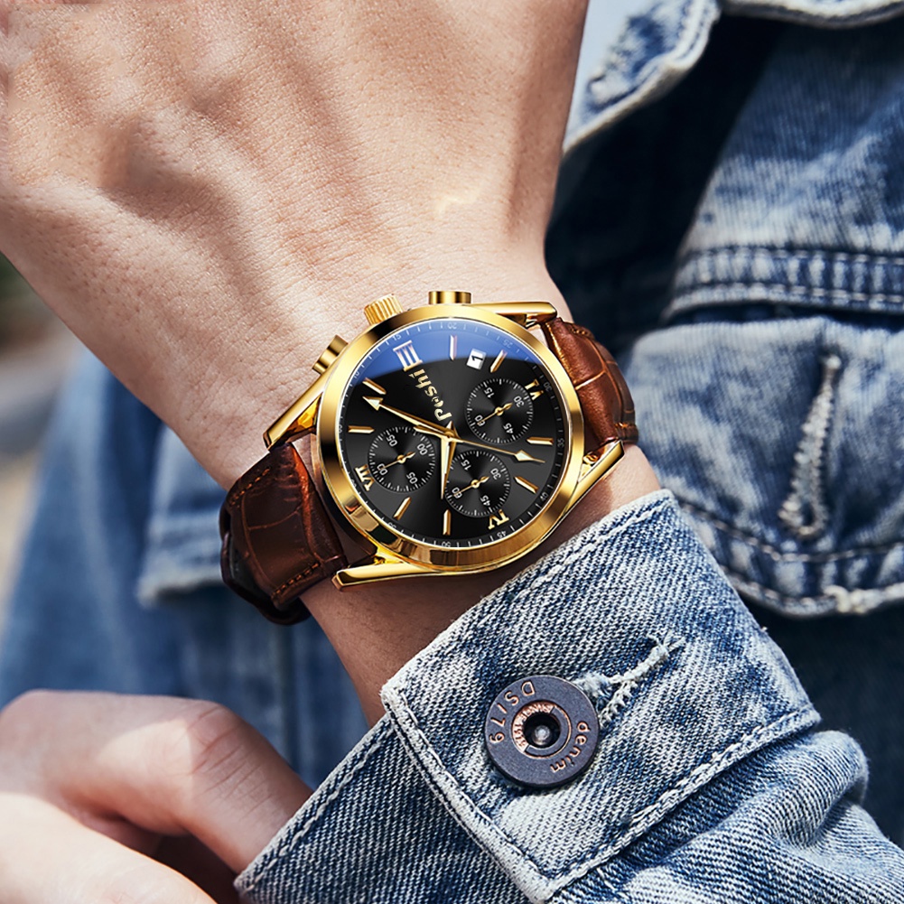 POSHI Jam Tangan Lelaki Original Waterproof Watch Men Quartz Analog ...