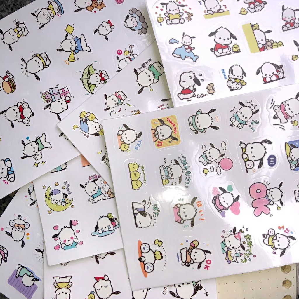 Cartoon Pacha Dog Sticker Transparent Waterproof Sanrio ins High-Value ...