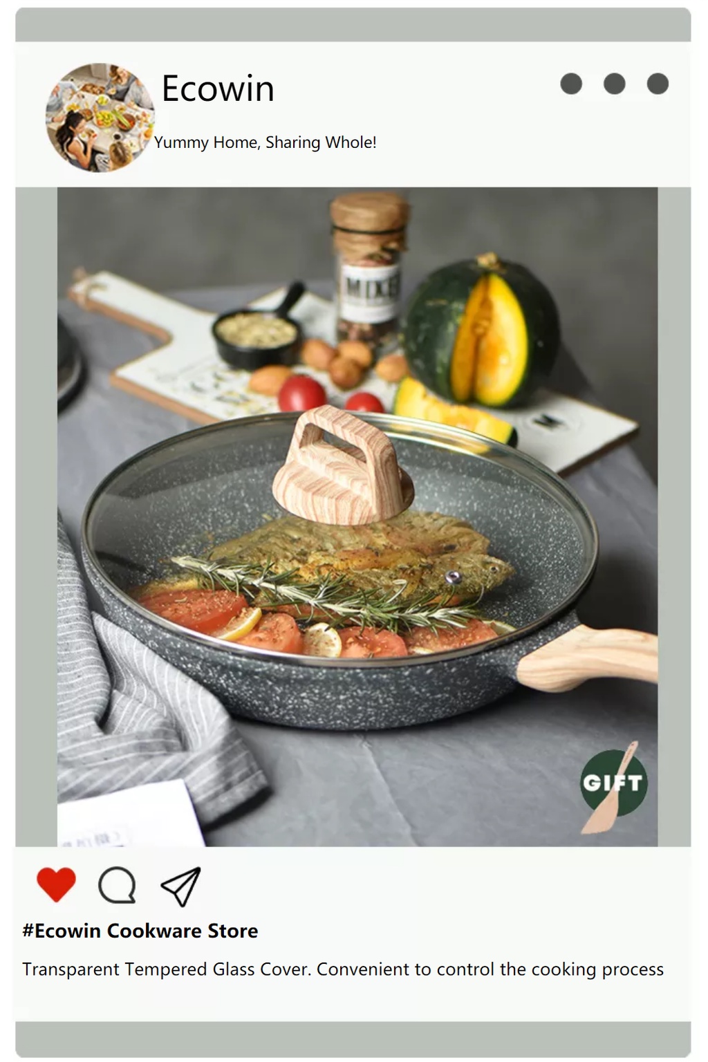 Ecowin Maifan Stone Non Stick Frying Pan Fry Pan PFOA & PTFE Free Suitable For All Stoves ...