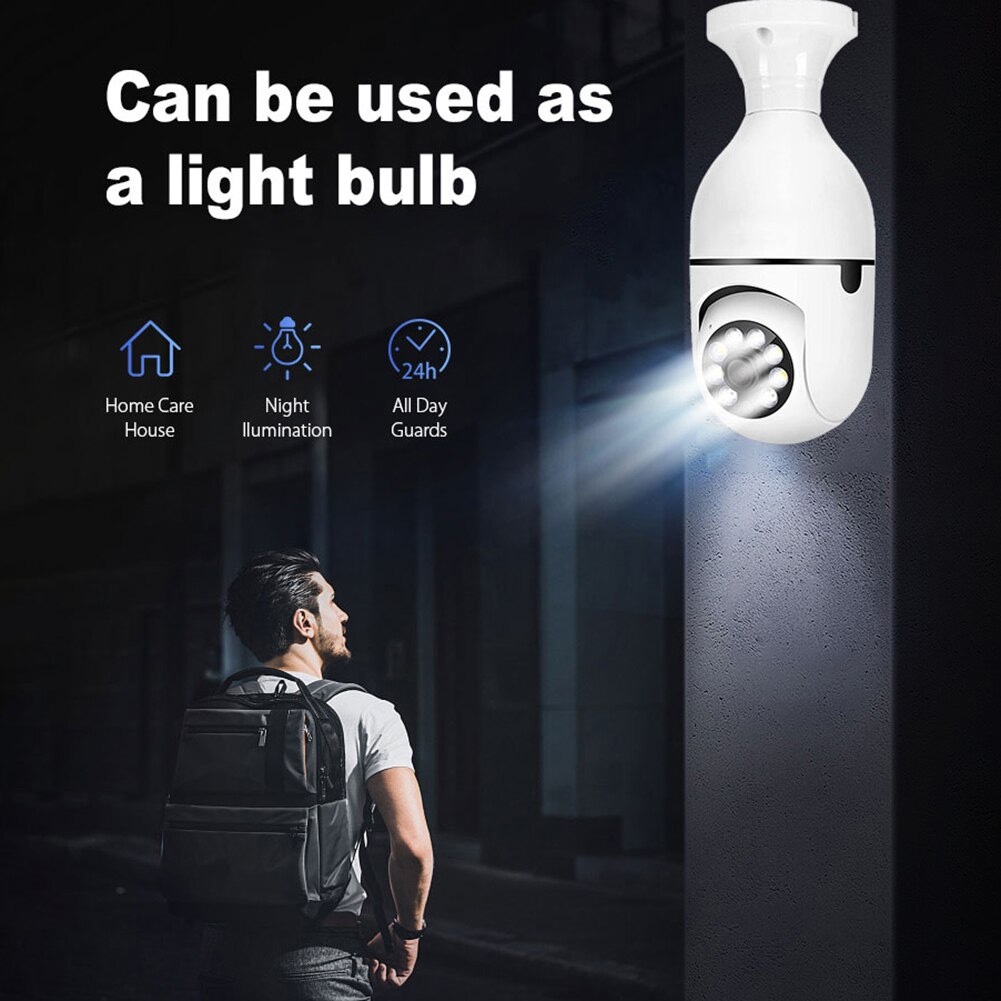 GOQ D3 Bulb WiFi CCTV Camera IP Security Surveillance Cam 360° Cardan ...