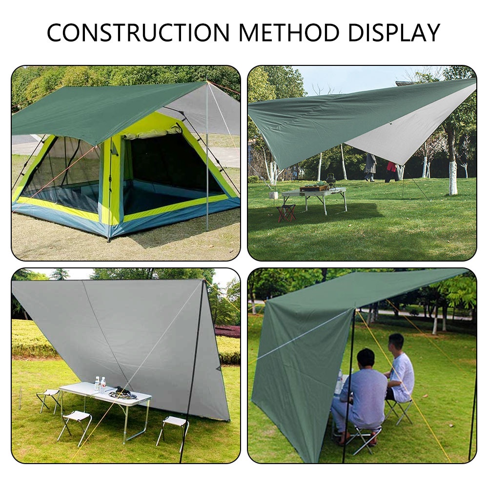 【340x450cm】 Flysheet Waterproof Groundsheet Camping Tarp Tent Shelter ...