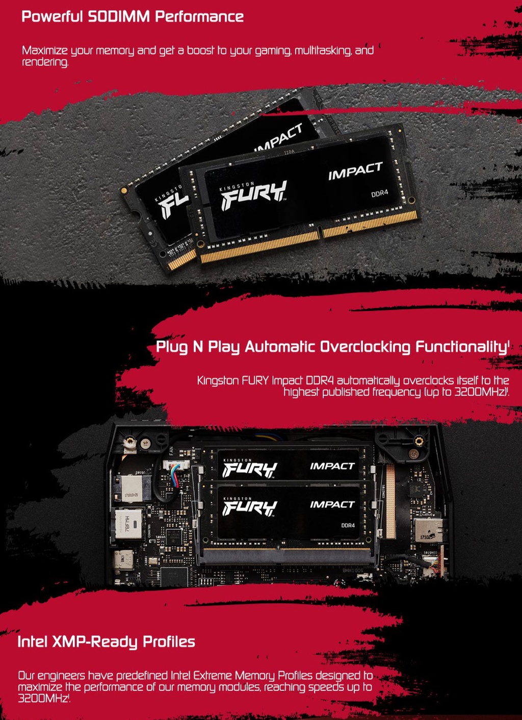 Kingston Fury IMPACT DDR4 3200Mhz CL20 Notebook Memory SODIMM Laptop ...