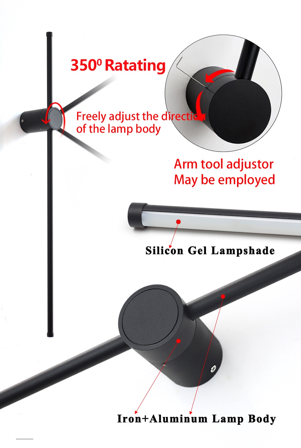 Lampu Binding Modern Led Wall Lights Minimalist Long Strip Wall Lamp ...