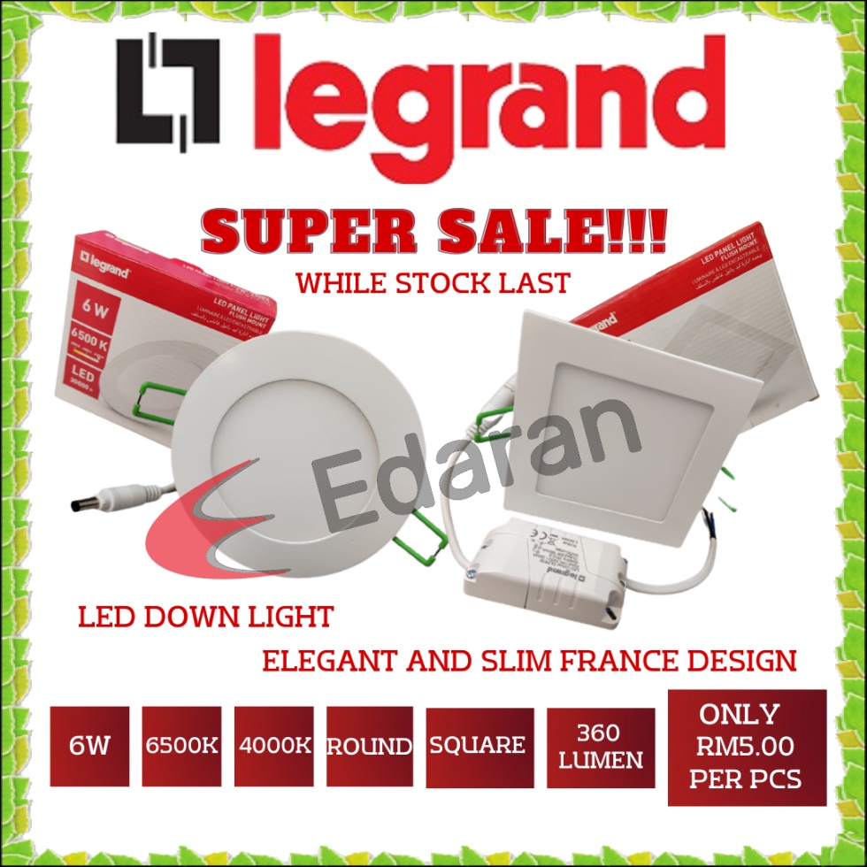 (CLEARANCE SALE) LEGRAND ROUND 6W RECESSED LED DOWN LIGHT (ROUND ...
