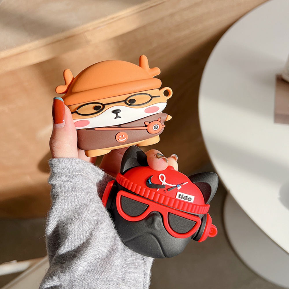 3D Cartoon Duck Dog Case for AirPods 1 Pro 2 Bluetooth Earphone Cute ...