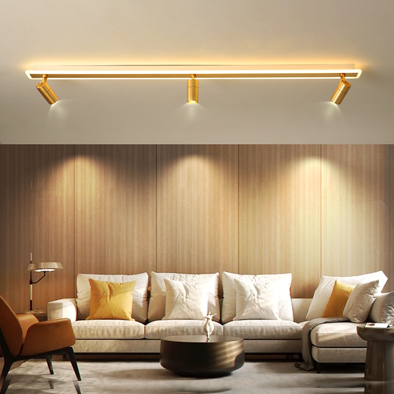 LED Track Ceiling Lamp With Spotlight Long Strip Ceiling Light for ...