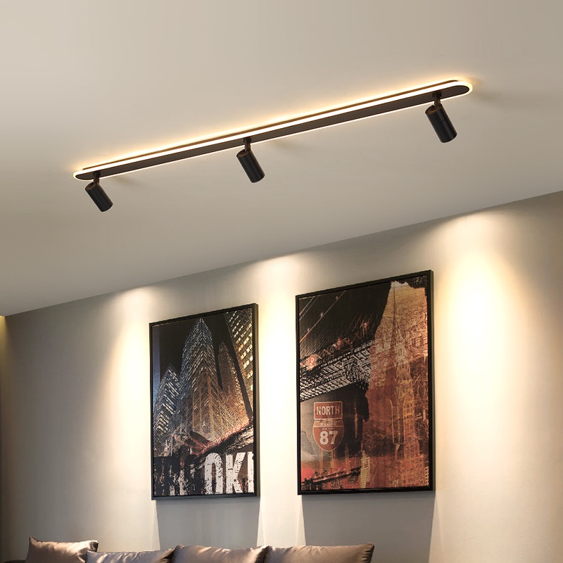 LED Track Ceiling Lamp With Spotlight Long Strip Ceiling Light for ...