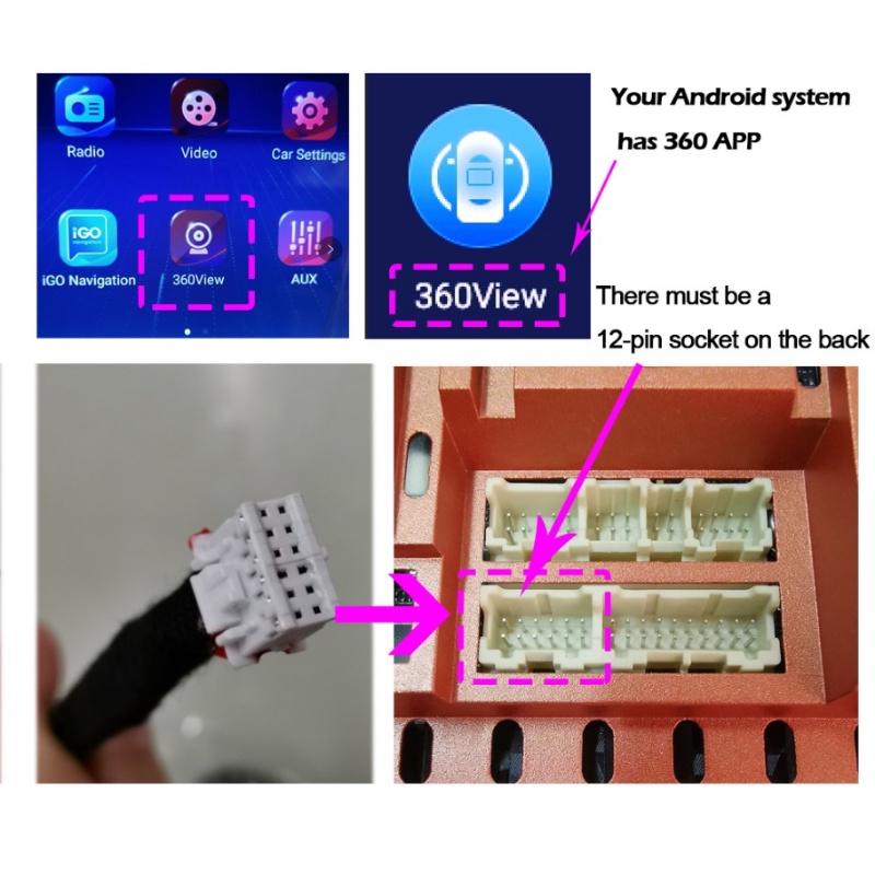 Malaysia In Stock Hd 3d 360 Camera Car Bird View System 4 Camera 360