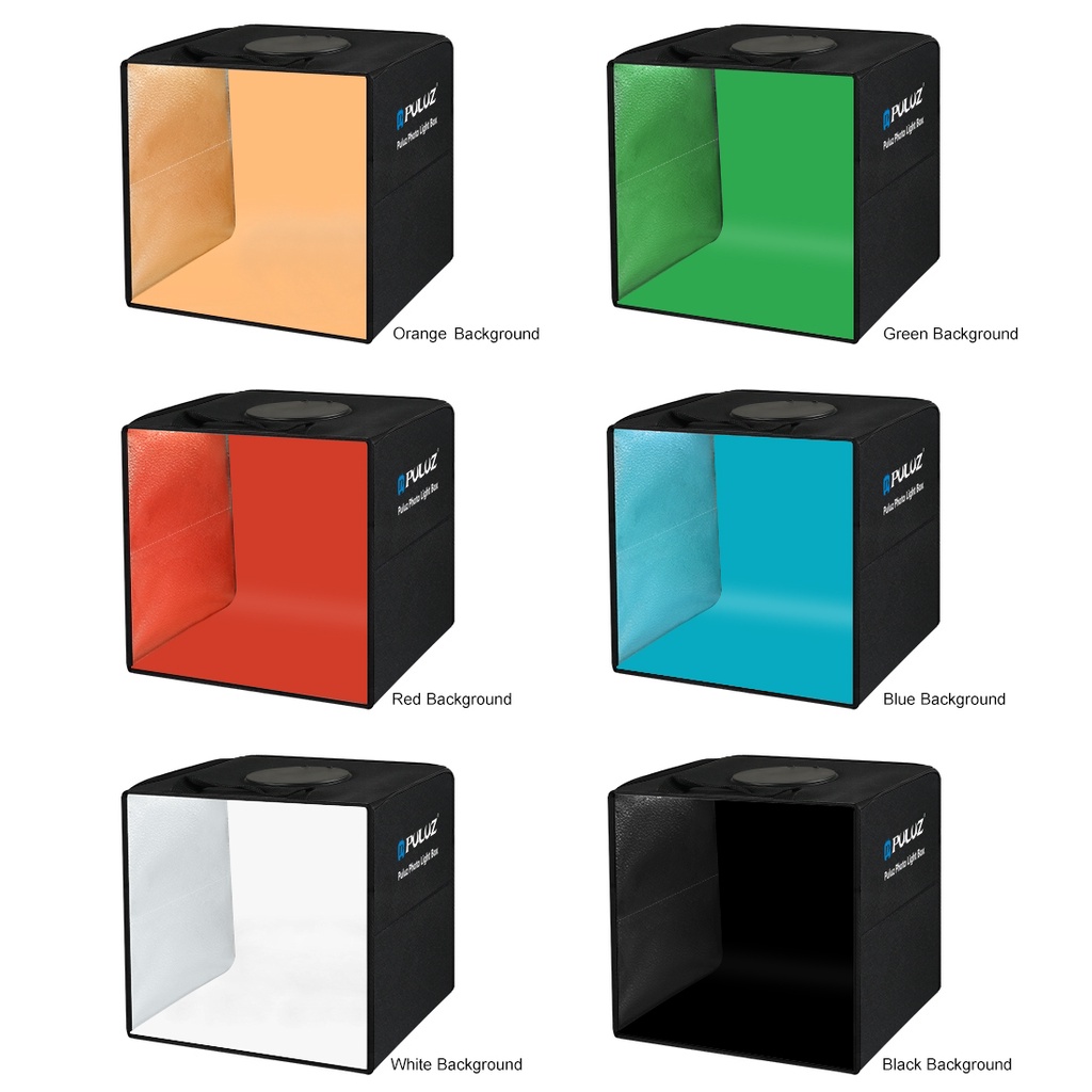 Puluz 25cm 30cm LED Product Case Lightbox Photography Lighting Shooting ...