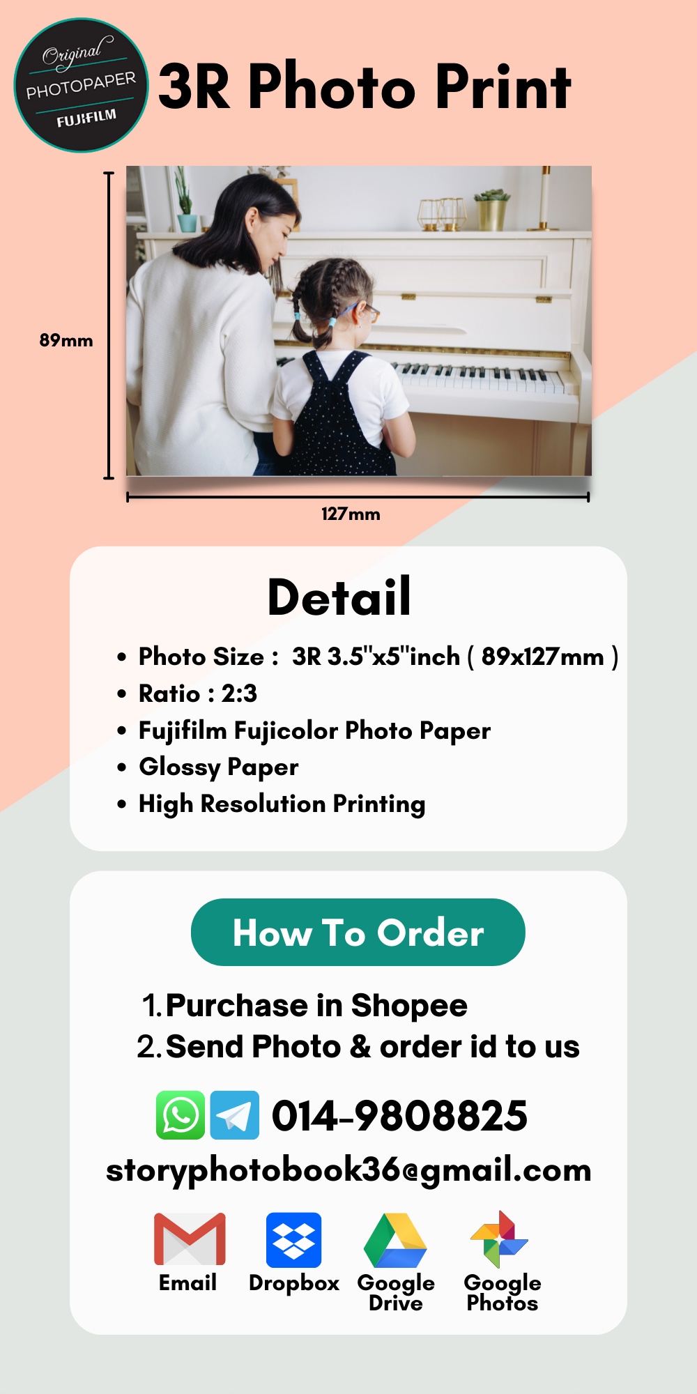 3R Photo Print 100pcs (Fujifilm Printing) | Shopee Malaysia