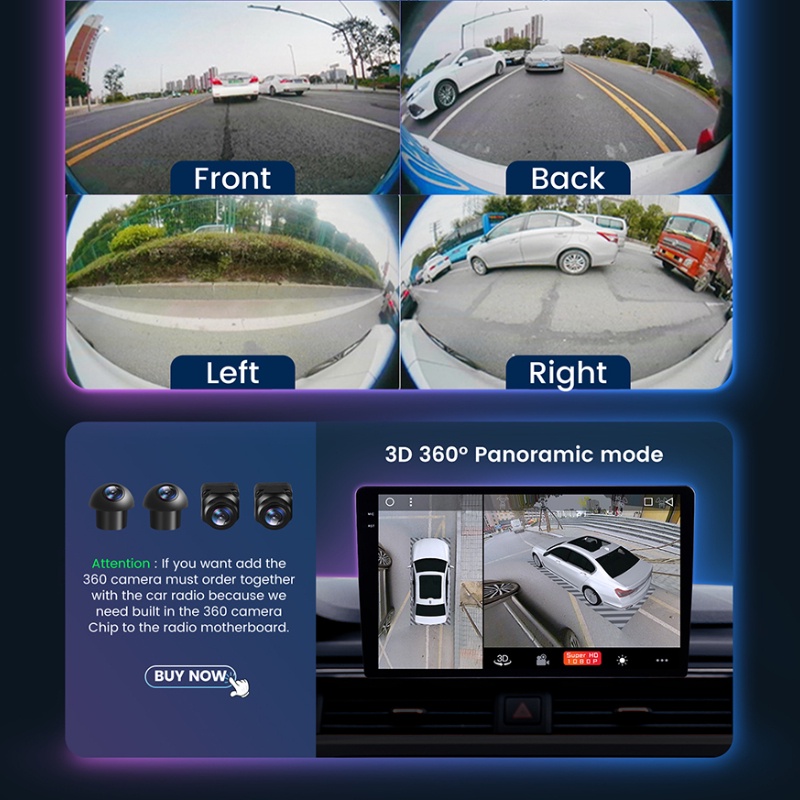 [Local Stock]360° Panoramic Camera 720P 1080P AHD Bird View System Rear ...