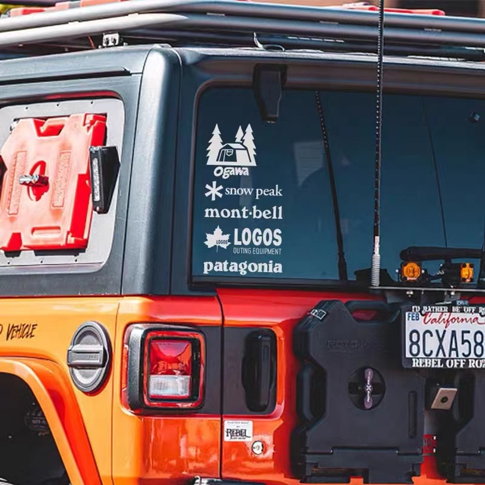 Car Sticker Camping Outdoors Adventure Vinyl Sticker Camper Van SUV ...