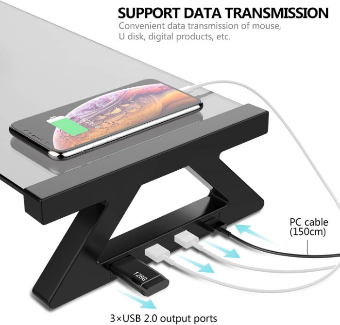 Basegard Abs Tempered Glass Monitor Stand Riser Space Bar Dock Desk ...