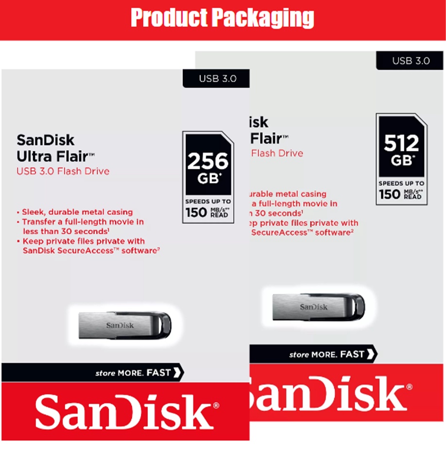 SanDisk® Ultra Flair USB 3.0 Flash Drive (512GB) | Shopee Malaysia