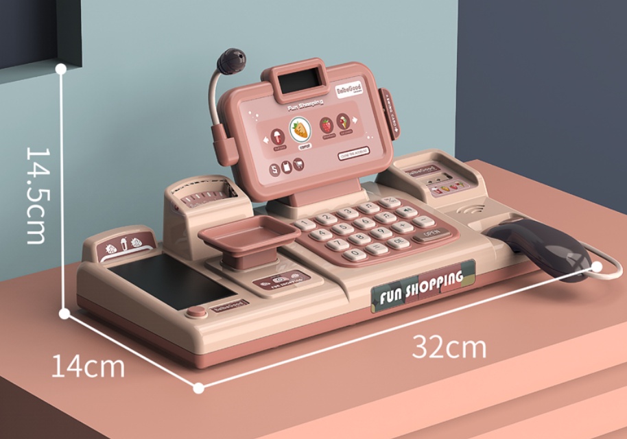 Yimi 24 Pcs Cash Register Toys Set Children Pretend Play Supermarket ...