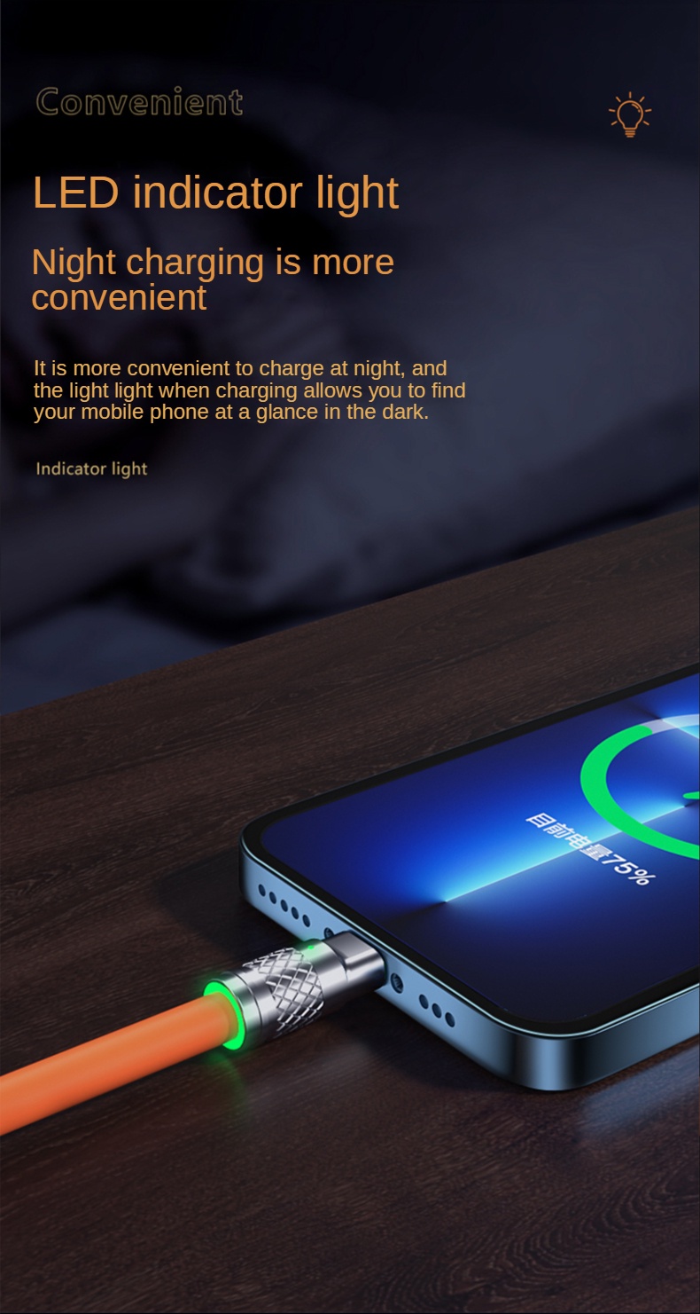 3 In 1 120W 6A Super Fast Charge Type C Liquid Silicone Cable Quick Charge Micro USB Cable Fro ...