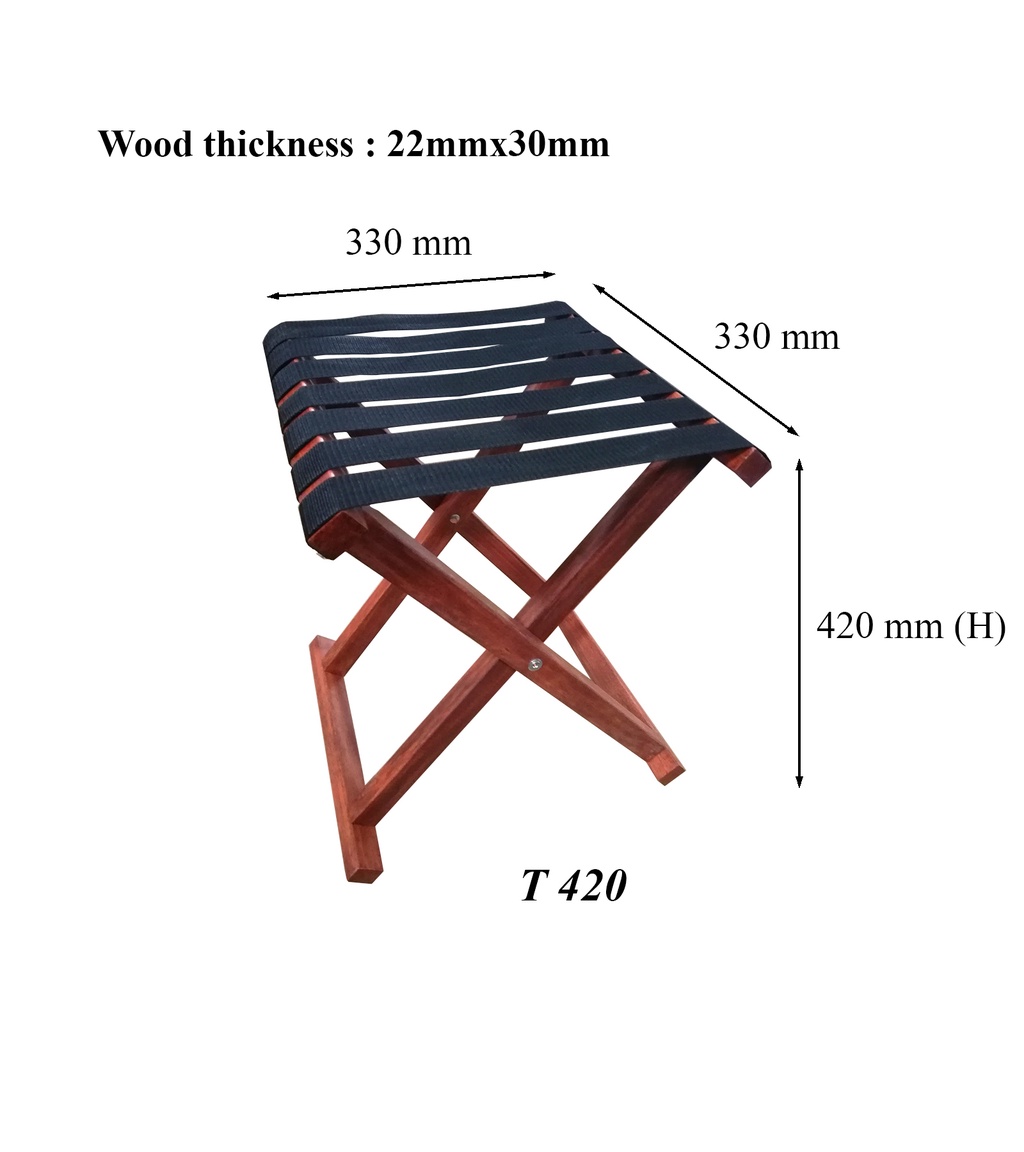 Foldable Wooden Stool Hiking Camping Fishing Stool with Nylon Strap ...