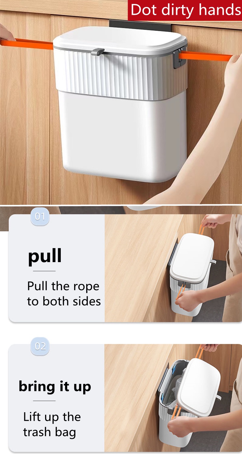 【FUN】toilet dustbin bathroom Trash Can with cover 7L and 9L Cabinet ...