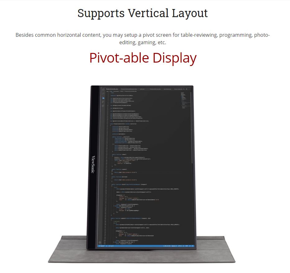 Viewsonic VA1655/ VG1655 / TD1655/ 16" Inch Portable Monitor with FHD ...