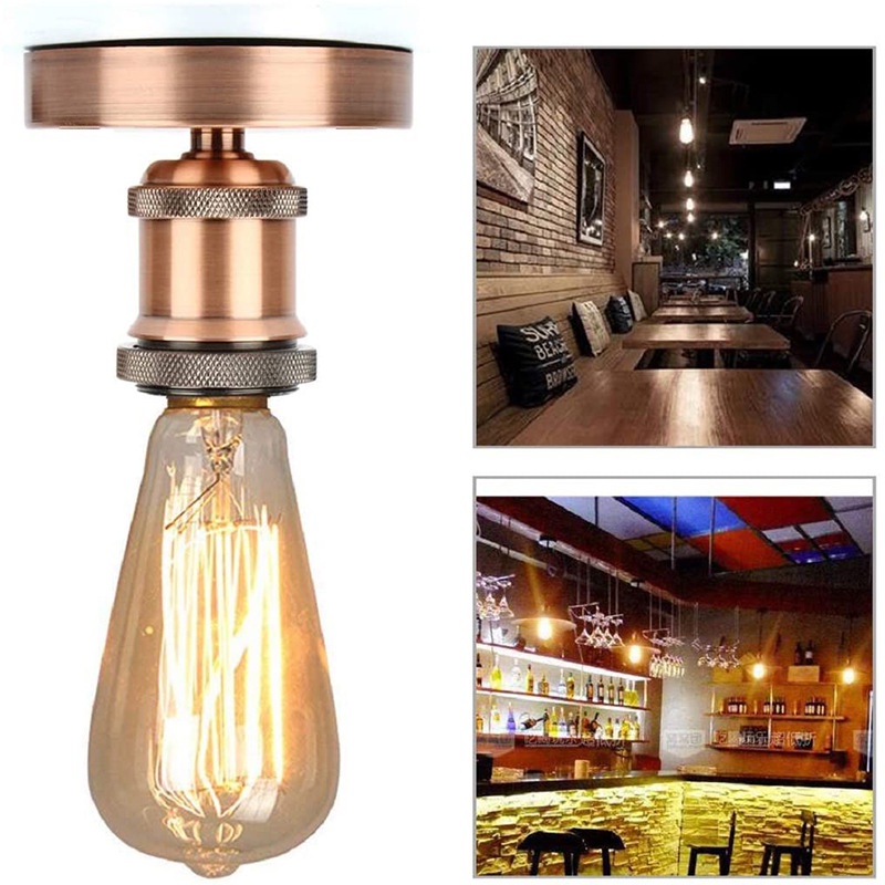 Vintage E27 Bulb Lamp Base Holder 220V Edison Lamp Base Socket Bulb ...