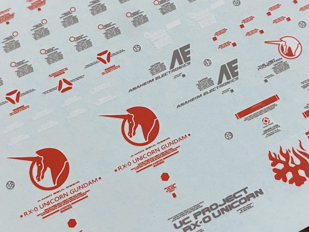 [SNOW FLAME] MEGA-01 1/48 MEGA SIZE RX-O UNICORN WATEER DECAL | Shopee ...