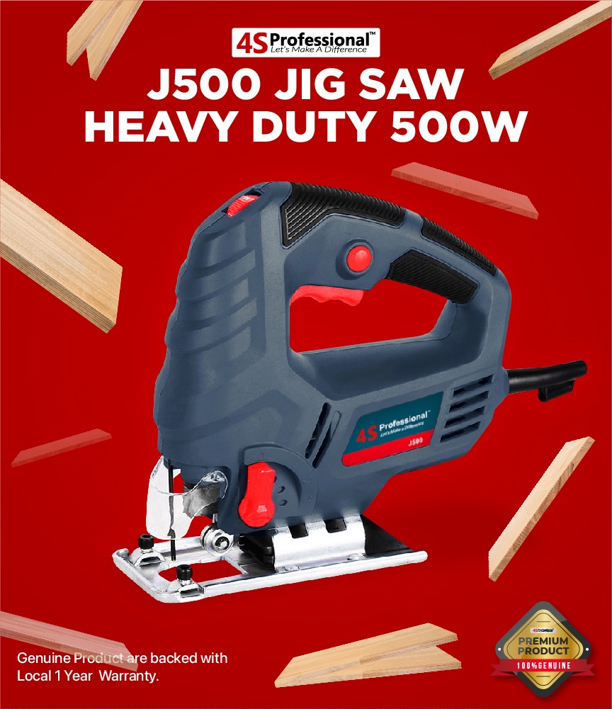 4S Professional™ Heavy Duty Jig Saw Heavy Duty 500W 55mm (2 Years ...