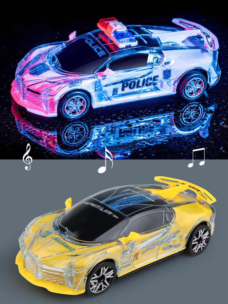LED Music Light Race Car Toy | Kids Educational Flashing Police Cars ...