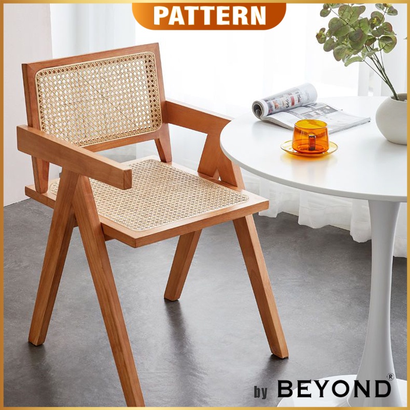 {READY STOCK }PATTERN Nordic Style Armed Rattan Chair / Home Balcony ...