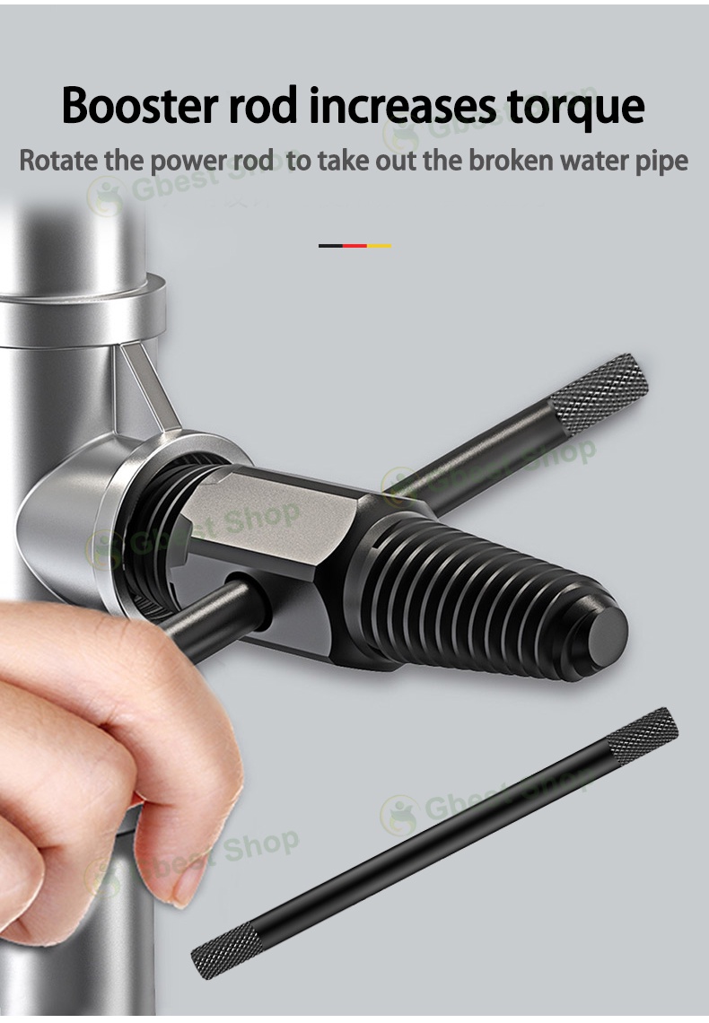 2 Way Pipe Extractor 1/2”& 3/4”Pipe Damage screw Extractor Broken Tap ...