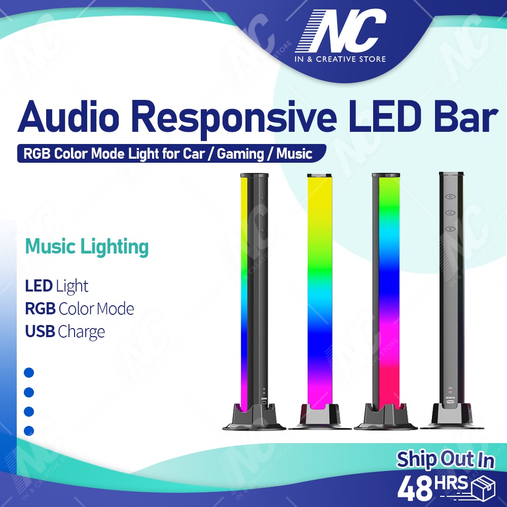RGB Rhythm LED Light Bar – Sound Reactive Music Level Indicator ...
