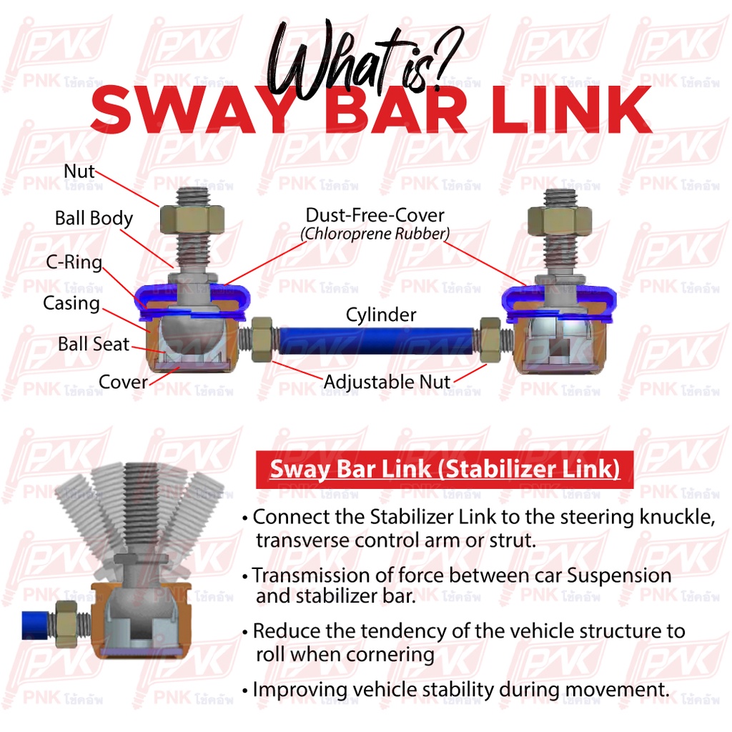 Adjustable Stabilizer Link Sway Bar 4x4 Accessories Toyota Hilux Ford ...
