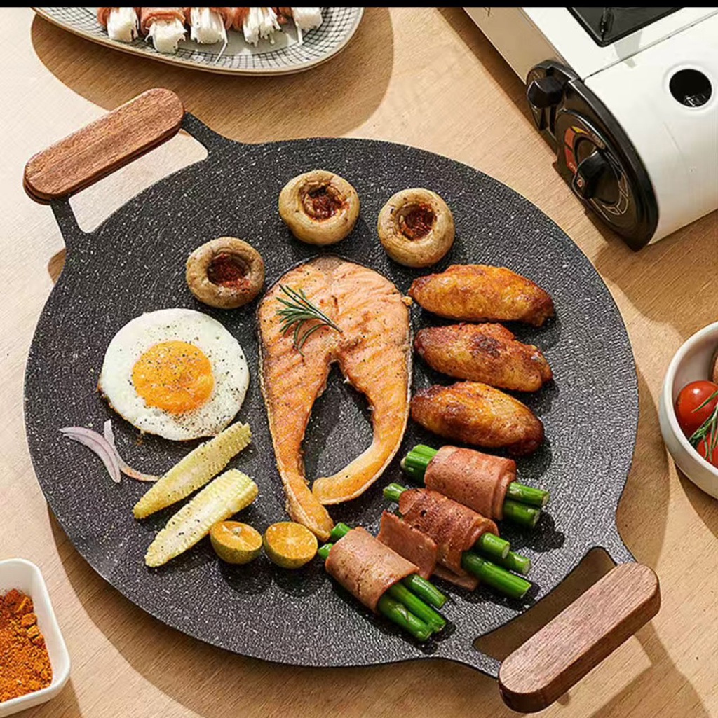 CNC[Ready Stock]Camping Outdoor Non Stick BBQ Grill Pan Induction ...