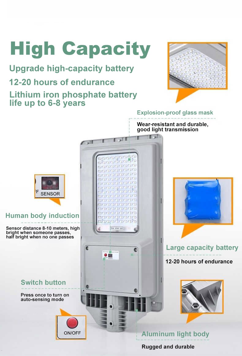 In stock Lampu Solar Light Outdoor Lighting 250000W Solar Street Light ...