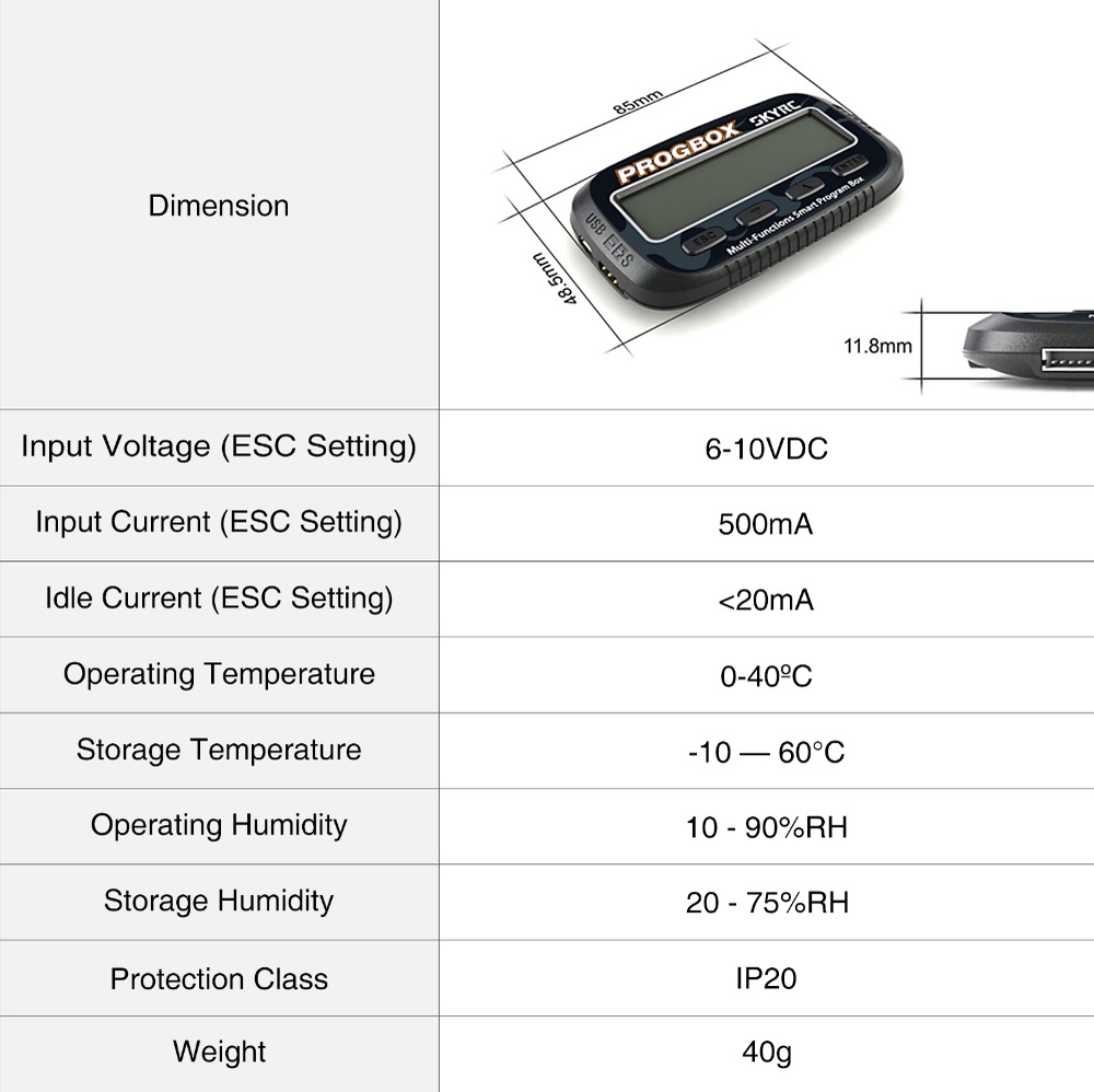 SkyRC Progbox Six-In-One Multi-Functions Smart Program Box for RC ESC ...
