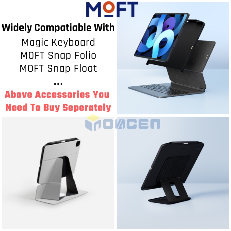 MOFT Snap Case&Stand Set For Pad Pro 11'',Pro 12.9'',Air 4,5/Magnet-friendly Pad Case,Invisible ...