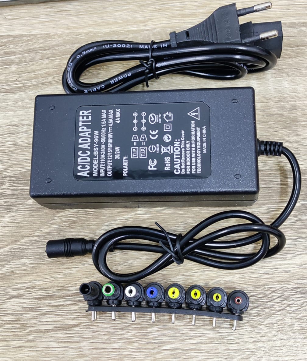 Universal Laptop Charger 8 Changeable Heads Msia 3 Pin Plug 96w ...