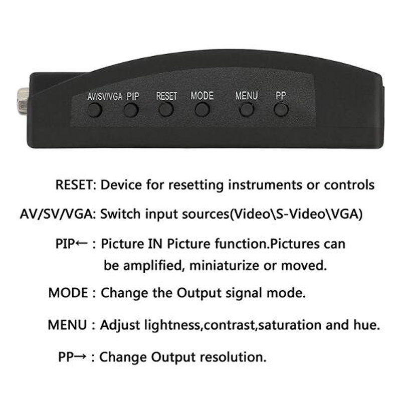 BNC to VGA / VGA to AV / AV to VGA VIDEO CONVERTER 1080P FULL HD with ...