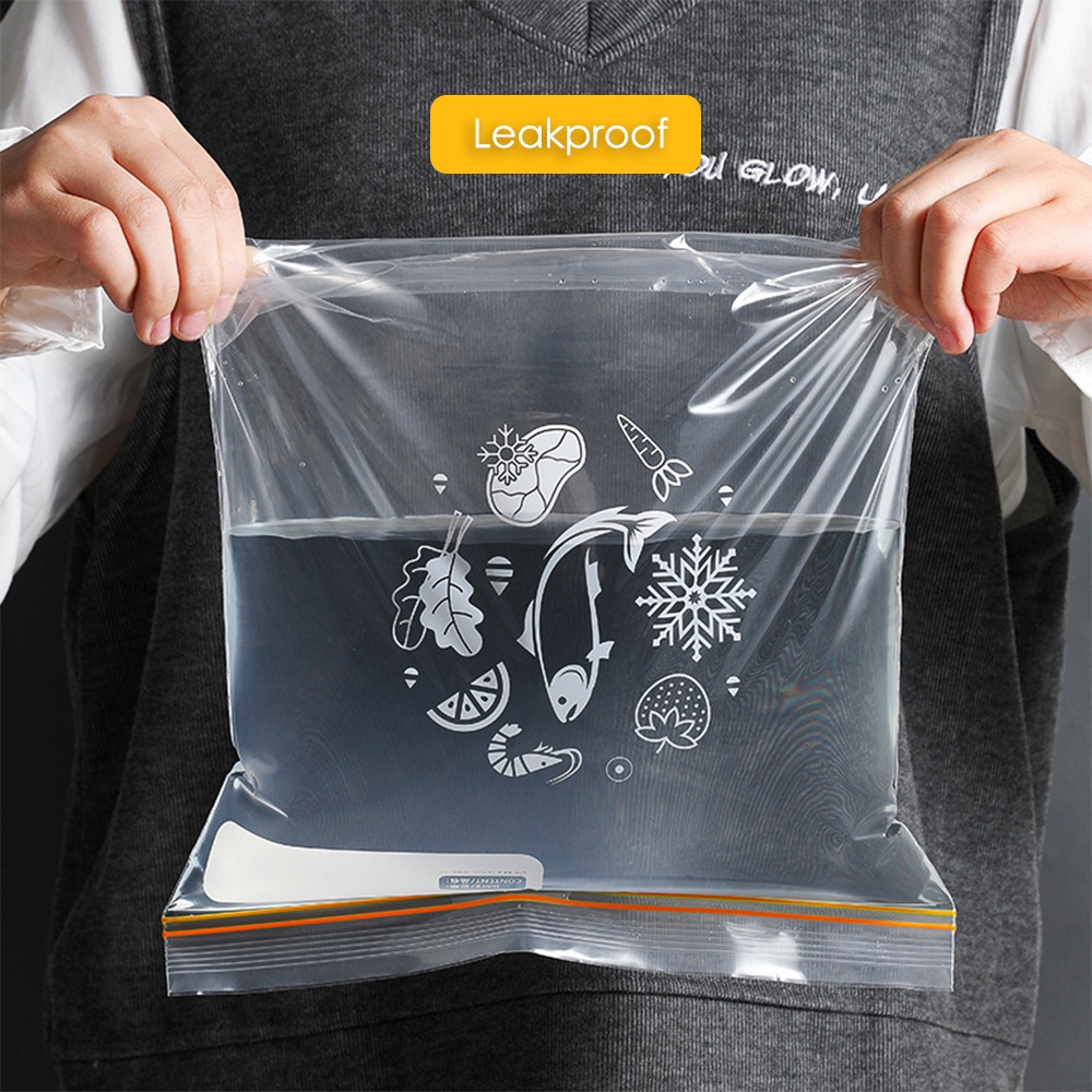 BC Double Ziplock Bag 15/25/30Pcs Resealable Plastic Transparent Dry ...
