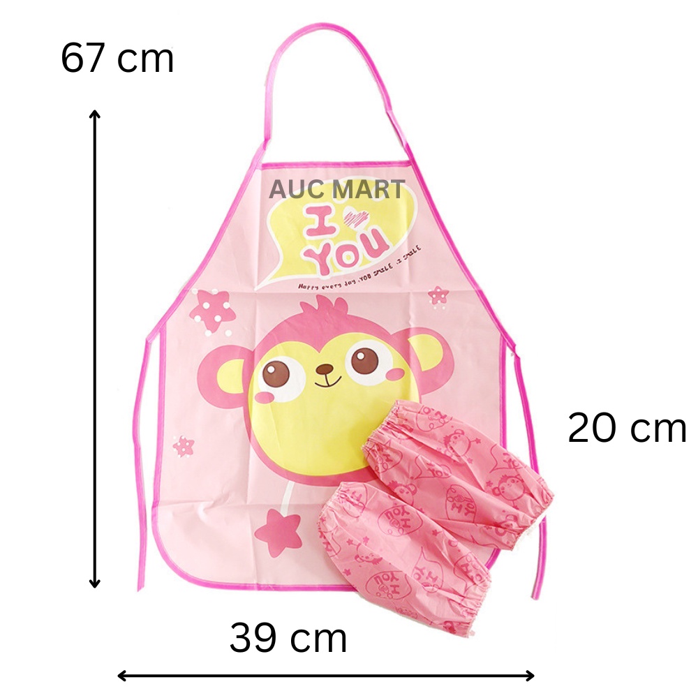 Apron Kid Art With Sleeve / Pelindung Mewarna Kanak - kanak / Kids Tak ...