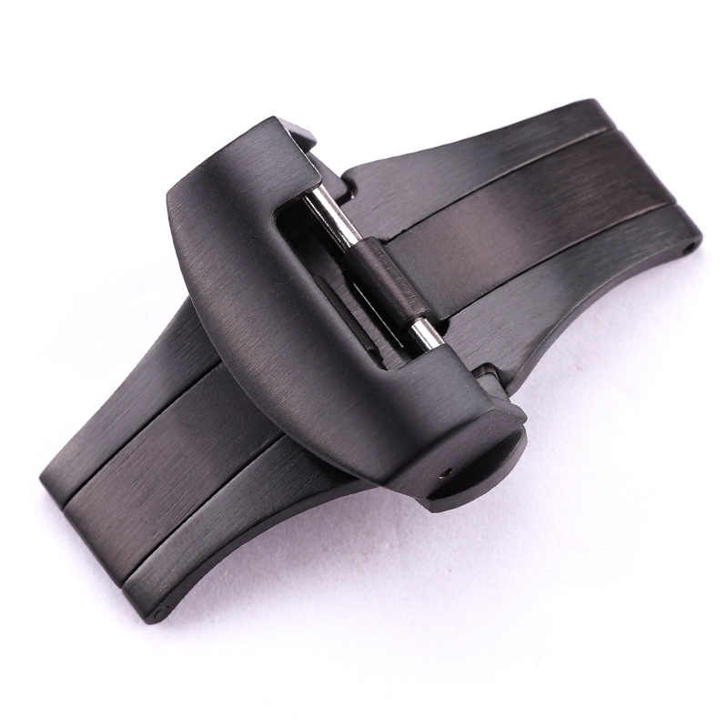 22mm 24mm Watch Accessories Stainless Steel Pin Buckle Double Press ...
