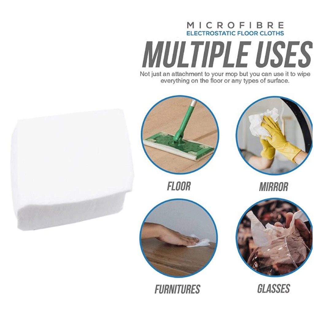 Electrostatic Flat Mop Tisu Pengelap Lantai Mop Tisu Pakai Buang Dust ...