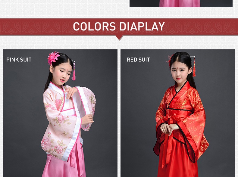 Children Hanfu Traditional Chinese Dance Costumes Stage Dress Dance ...
